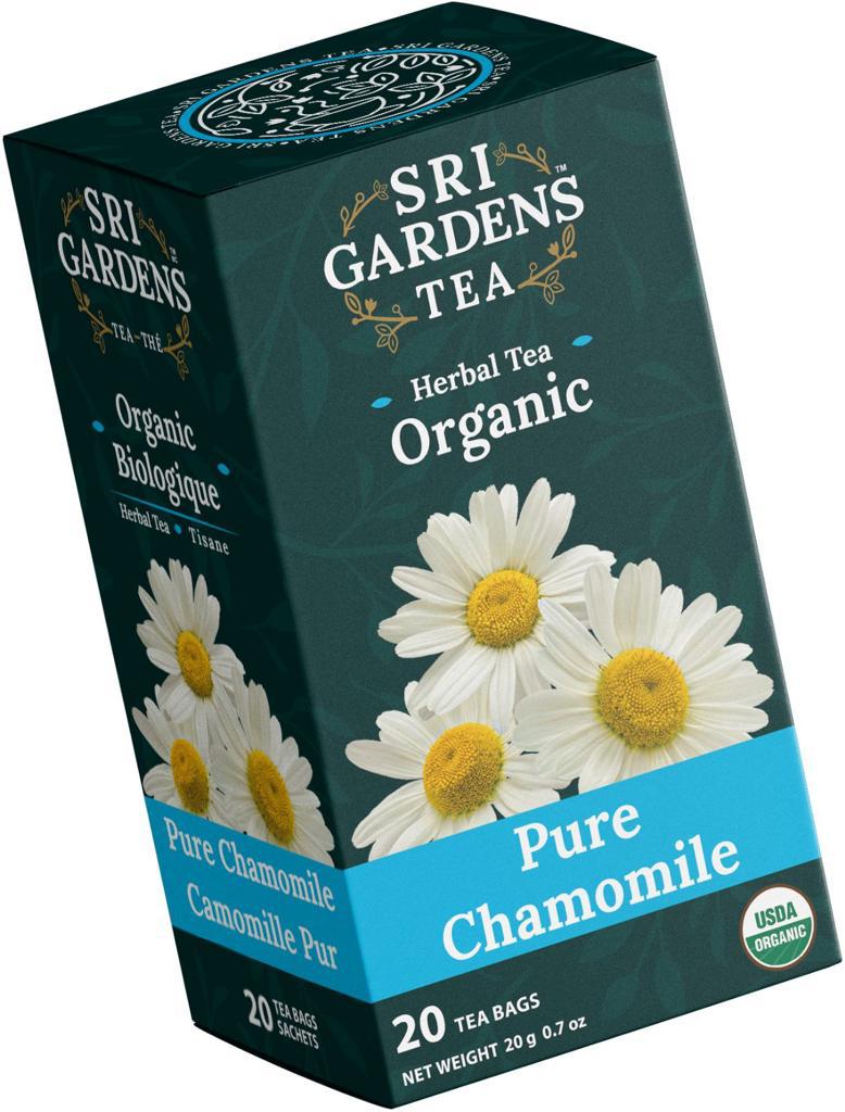 Sri Gardens Tea - Organic Pure Chamomile, Tea Bags, 20 count – KCS ...